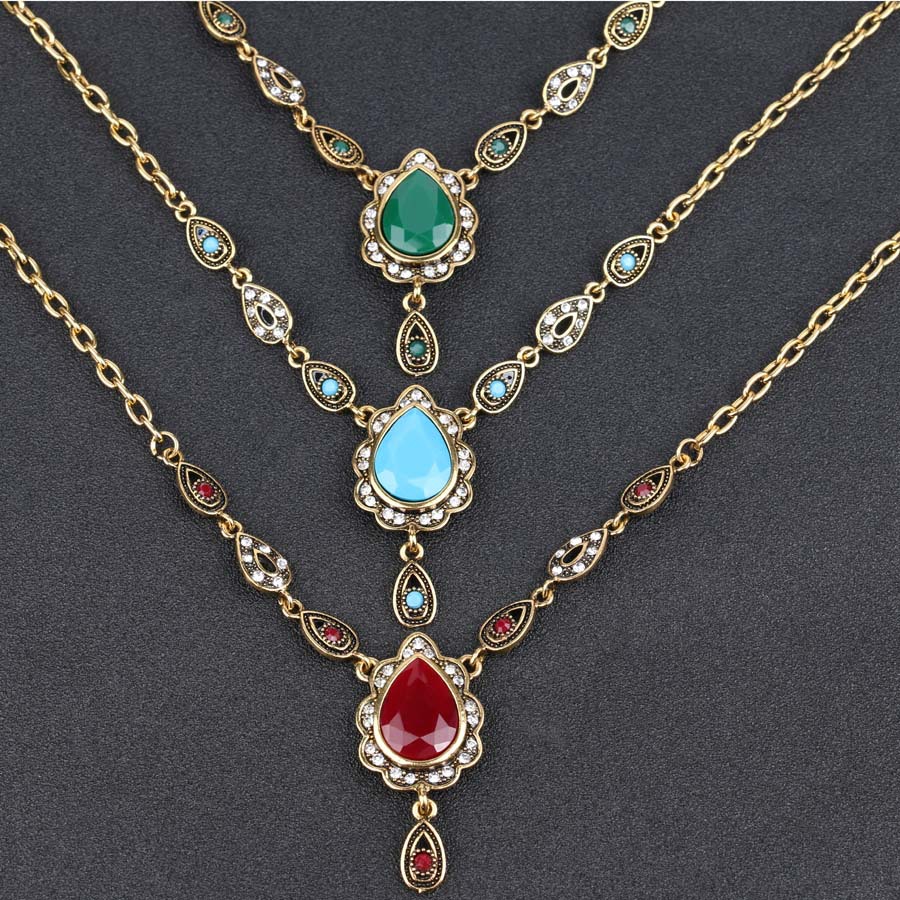 Ethnic Turkish style Necklaces for Women, Vintage Gold Color - Gold Secret